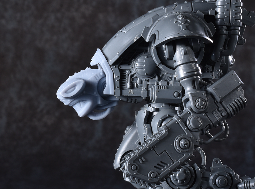 Mini Knight - Hammerhead Shark Head & Cowl – Iron Wolf Minis